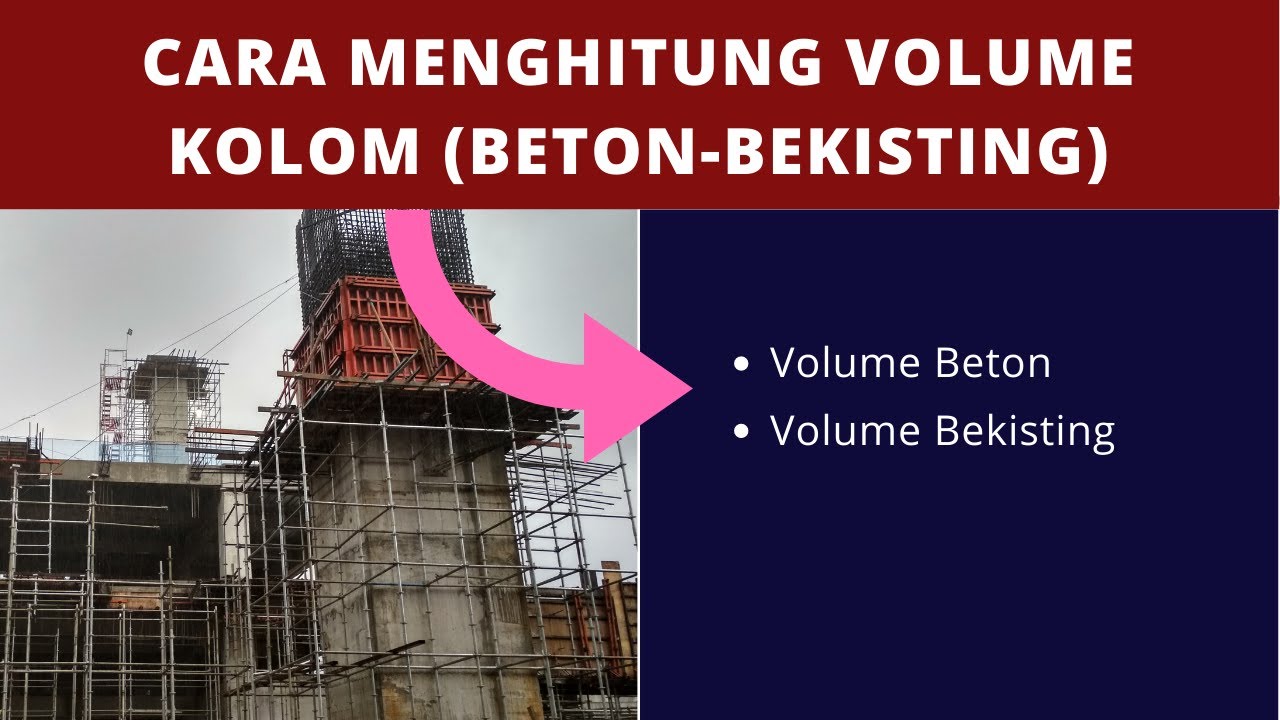 Cara Menghitung Volume Pekerjaan Kolom dengan Format Excel - YouTube