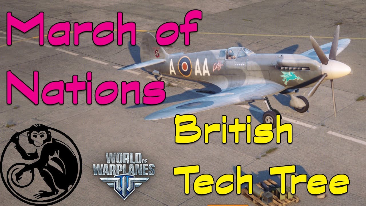 World of Warplanes - British Tech Tree - YouTube
