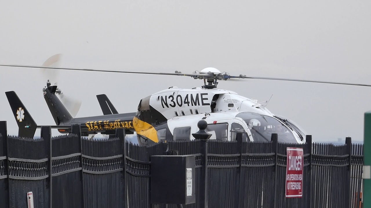 N304ME - STAT MedEvac Spare EC145 Landing - YouTube