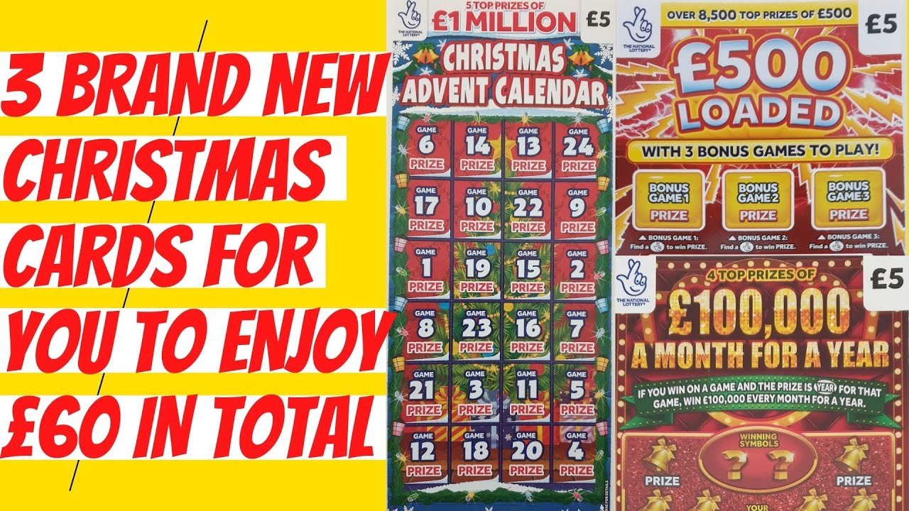 Mix of new £5 scratch cards. 3 brand new cards; Christmas Advent ...