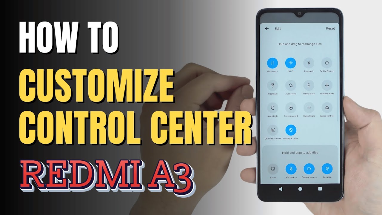 How to Edit Control Center Redmi A3 - YouTube