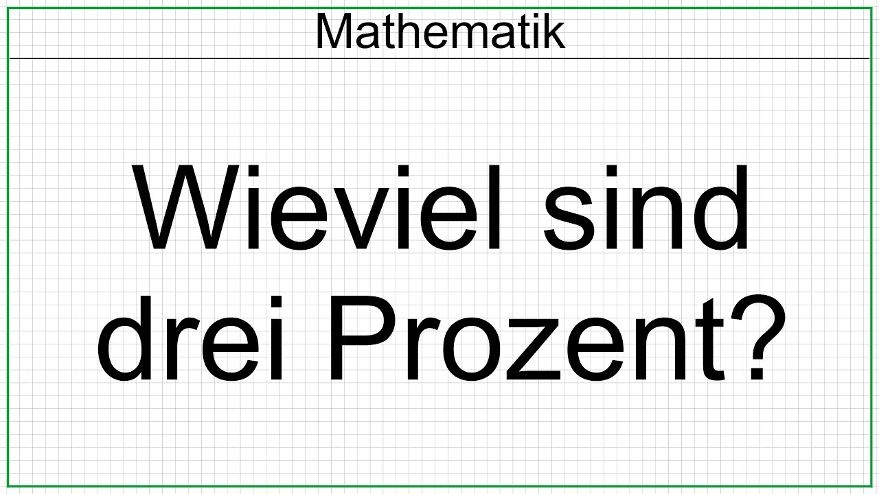 Wieviel Sind 3 Prozent Mehrwertsteuersenkung YouTube