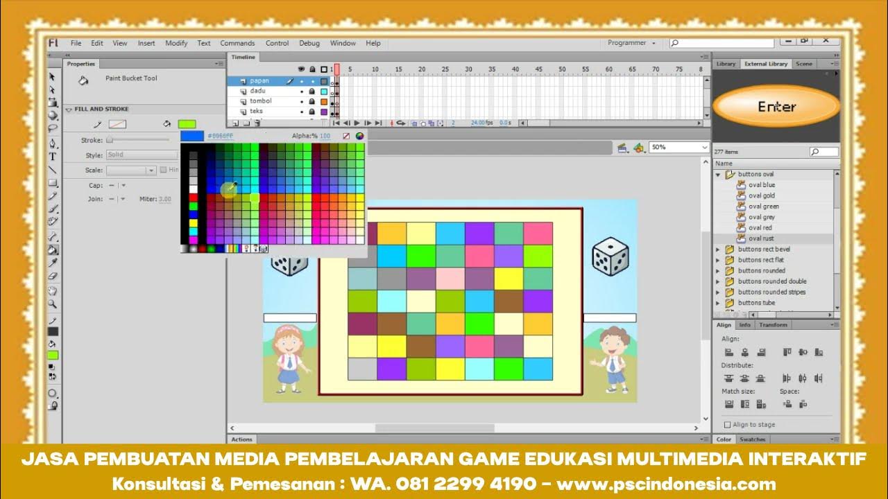 Cara Membuat Game Ular Tangga Pembelajaran - YouTube