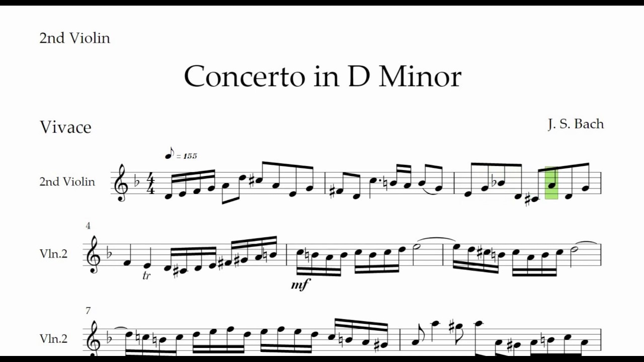 Bach Double Concerto in D - 2nd Violin Part Practice Video - YouTube