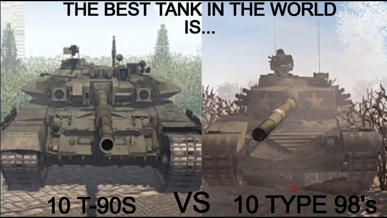 10 RUSSIAN T-90S VS 10 CHINESE TYPE 98 MBT'S (EP3) (MOWAS2) - YouTube