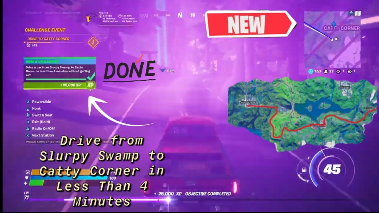 Drive a car from Slurpy Swamp to Catty Corner in Less Than 4 Minutes ...