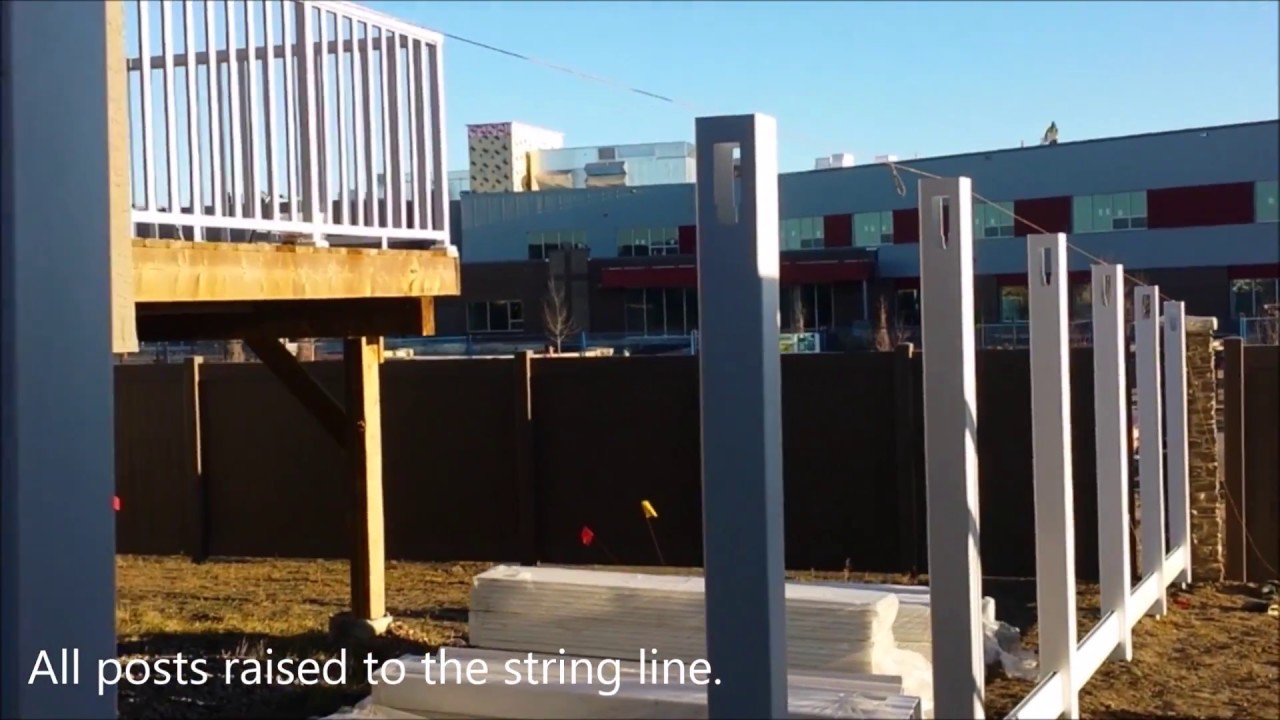 PVC, Vinyl Fence Install Step #4 - YouTube