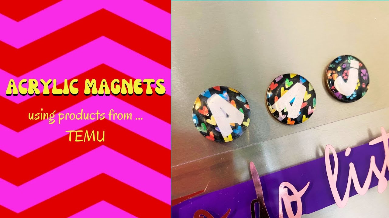 🧲 Cricut + Temu Hack: DIY Initial Magnets with Clear Acrylic Domes! 💖 ...