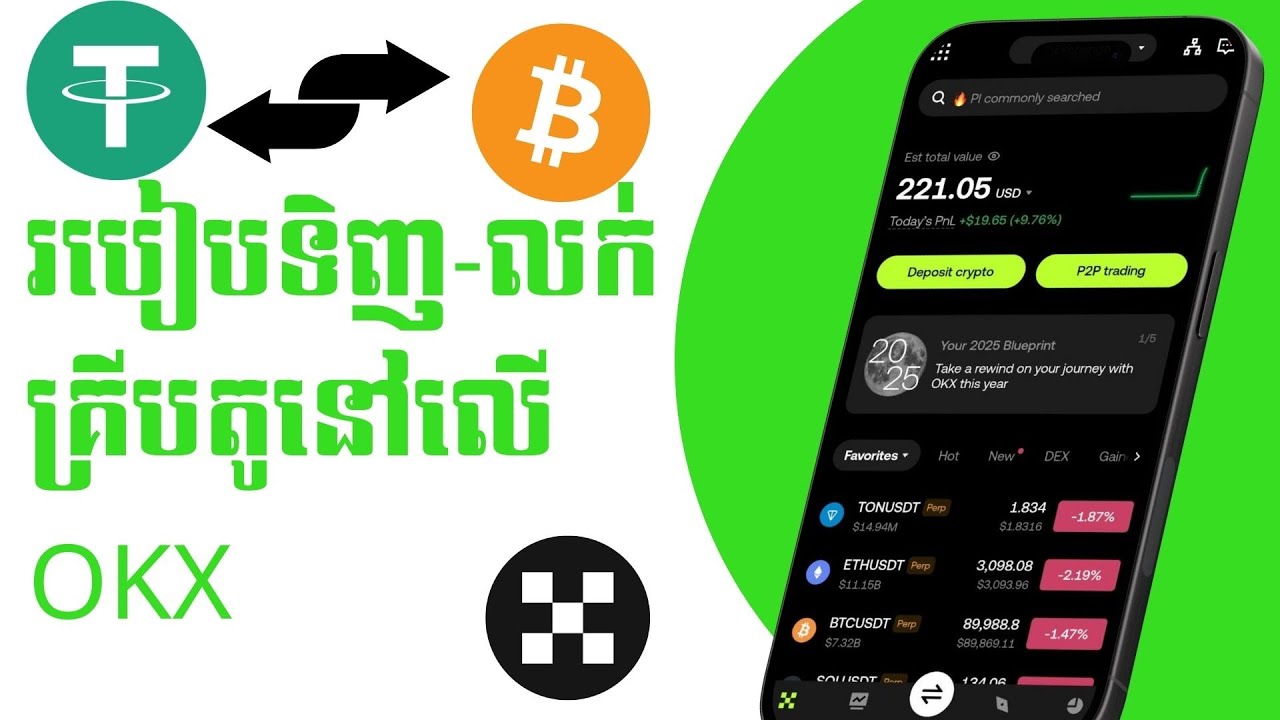 របៀបទិញCrypto នៅក្នុង OKX Spot - YouTube