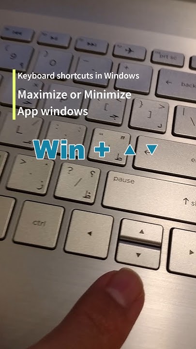 Maximize or Minimize app windows | Keyboard shortcuts in Windows - YouTube
