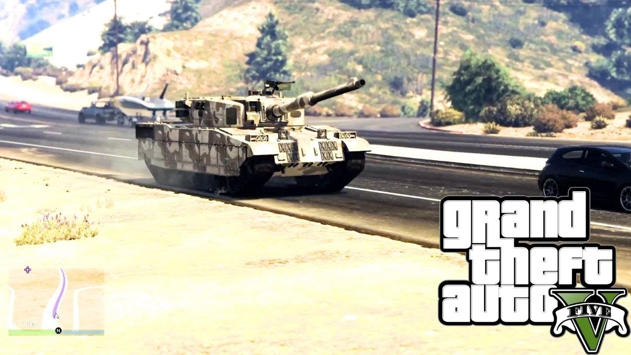 MICHAEL'S EPIC TANK RAMPAGE I FIVE STAR+POLICE ESCAPE I GTA V - YouTube