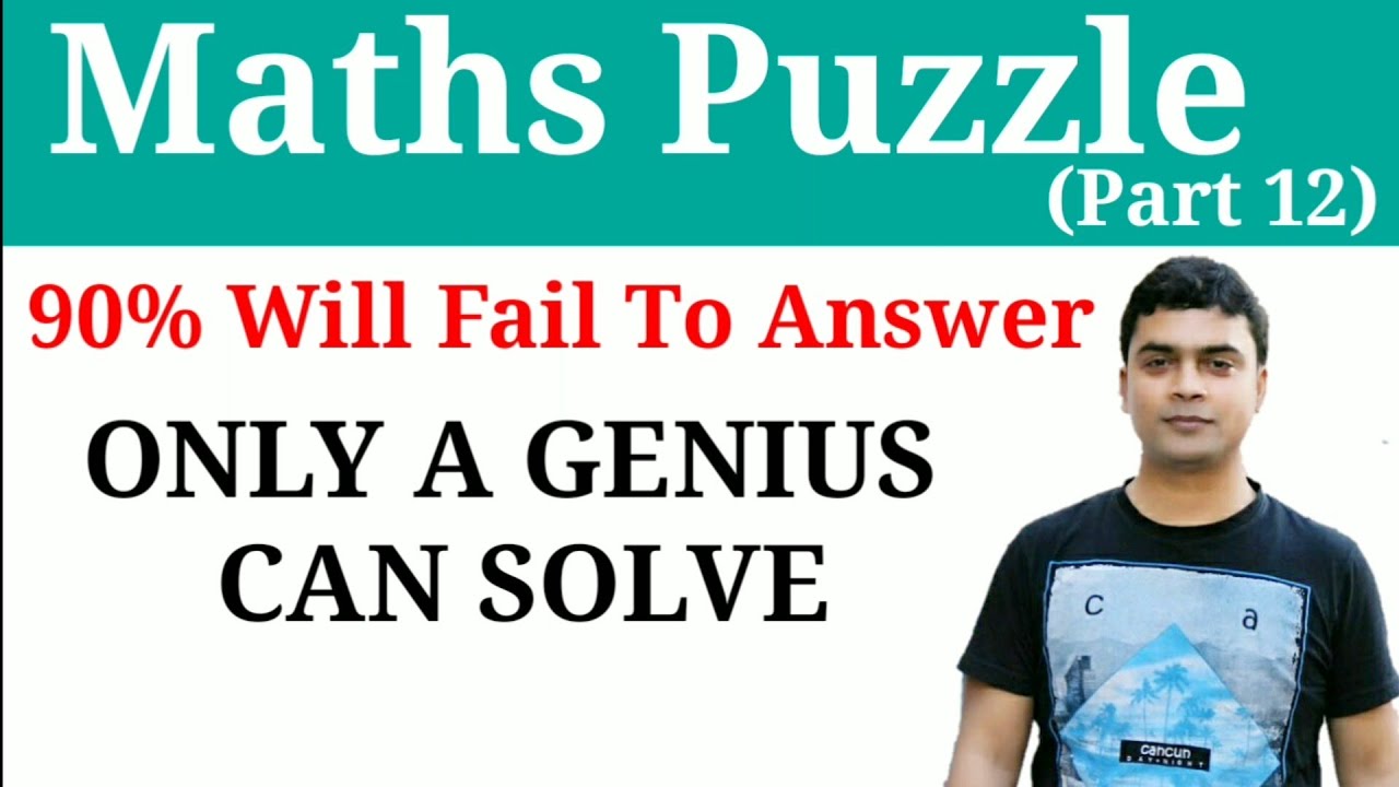 Maths Puzzle (Part 12) | Maths puzzle with answers | How to solve maths ...