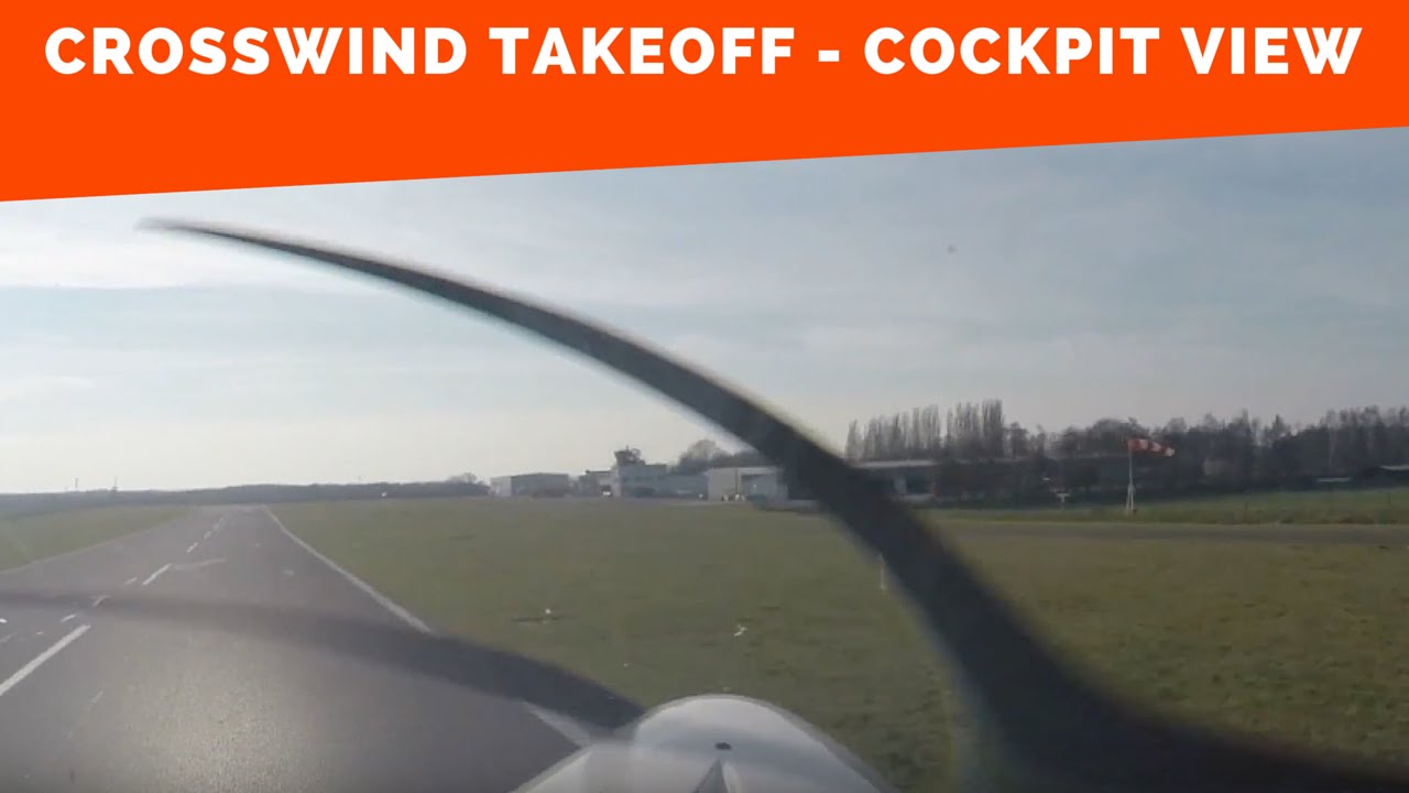 Crosswind Takeoff - Cockpit View | By AviationZone - YouTube