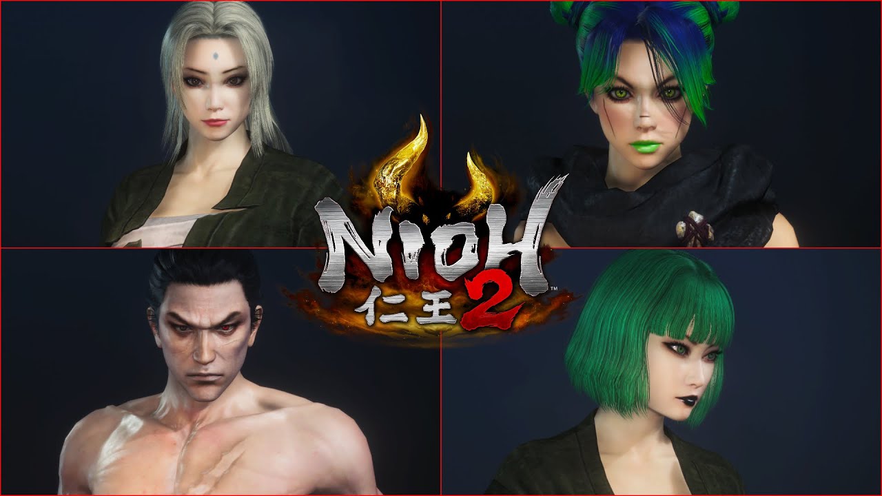 Nioh 2 - Tsunade, Kazuya Mishima, Jolyne Cujoh, Tatsumaki Character Codes - YouTube