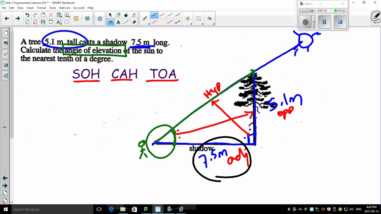 Unit 2 6 7 Solving Problems using SOH CAH TOA Part 1 - YouTube