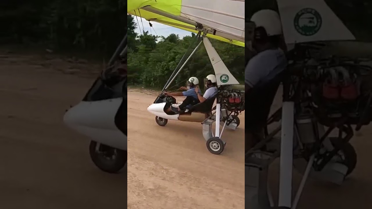 microlight 007 fly view landscape - YouTube