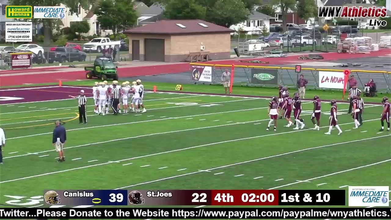 LIVE: HS FOOTBALL: CANISIUS VS. ST. JOE'S (9/24) - YouTube