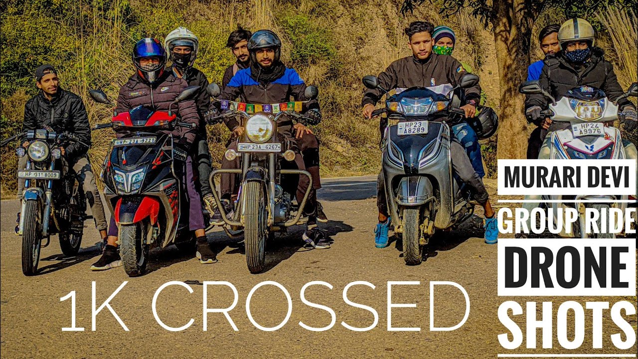 VLOG 10. Murari devi, Drone shots, snowfall, Group ride in mountains ...