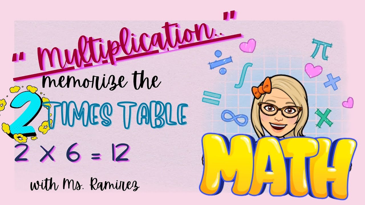 TIMES TABLE #2 ForKids (Multiplication Tables) #memorize # ...