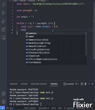 Javascript random password generator - YouTube