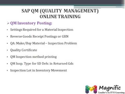 professional in sap quality management(qm) online training - YouTube