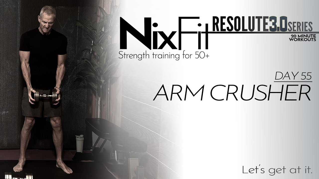 Arm CRUSHING 20min home workout WOMEN MEN 50+ Slow the aging BICEPS ...