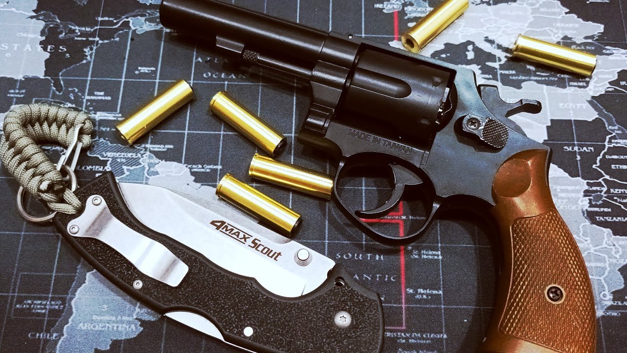 HFC HG-131 (S&W Model 10 HB) Revolver Review #airsoft #shooting - YouTube