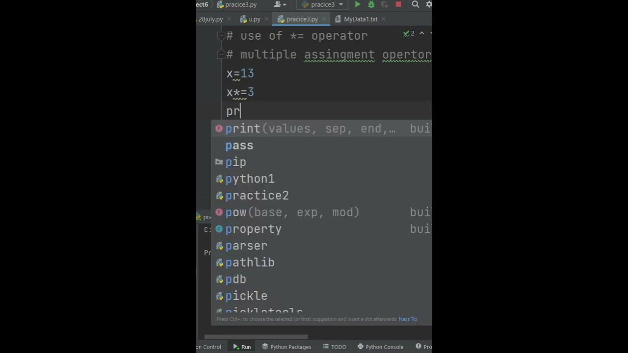 Multiple Assignment Operator in Python||Syntax of multiple Assignment ...