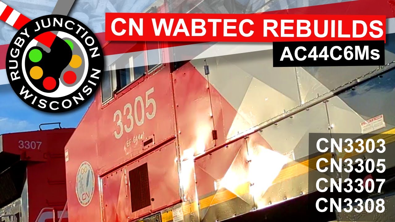 CN's First Wabtec AC44C6M Rebuilds on O48971 at Slinger WI - YouTube