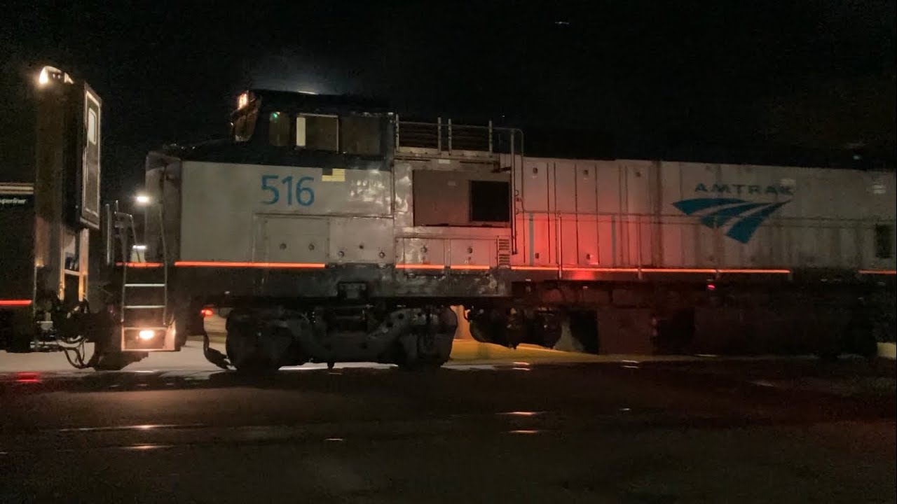 Amtrak P053 Auto Train SB Departs Florence SC With AMTK Engines 357 ...