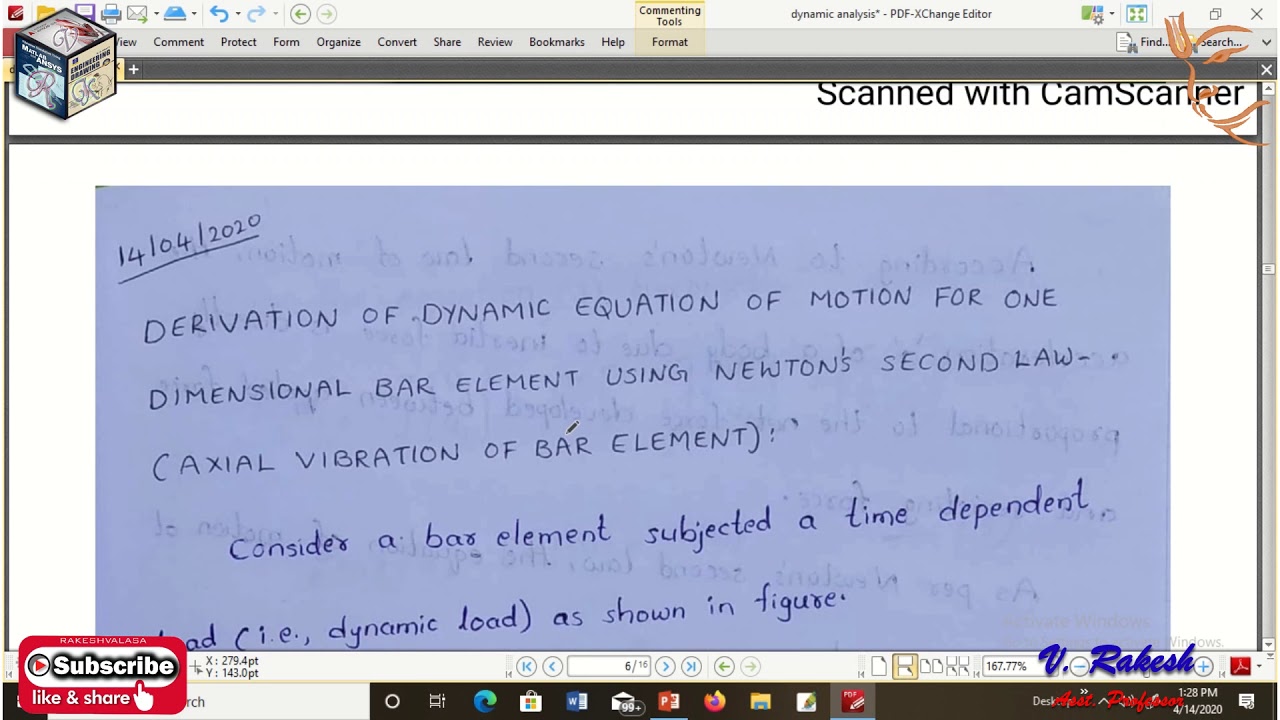 Dynamic equations of motion - YouTube