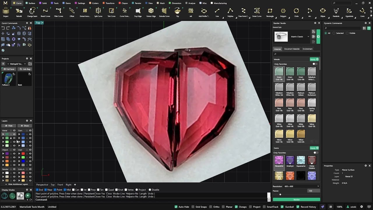 MatrixGold 3 Parametric Jewelry Design — EP 8: Custom Gem - YouTube