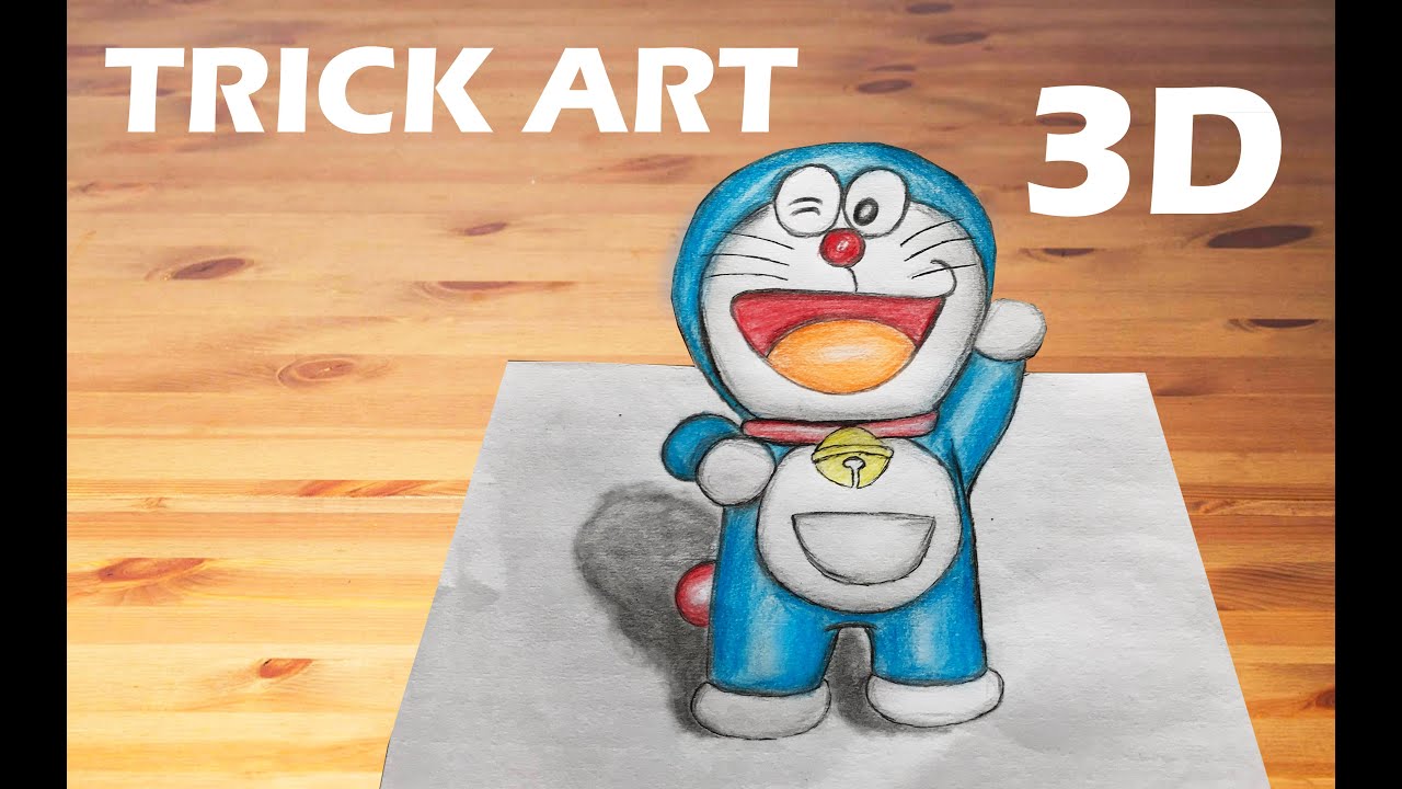 Doremon 3D Art Tutorial for Kids - YouTube