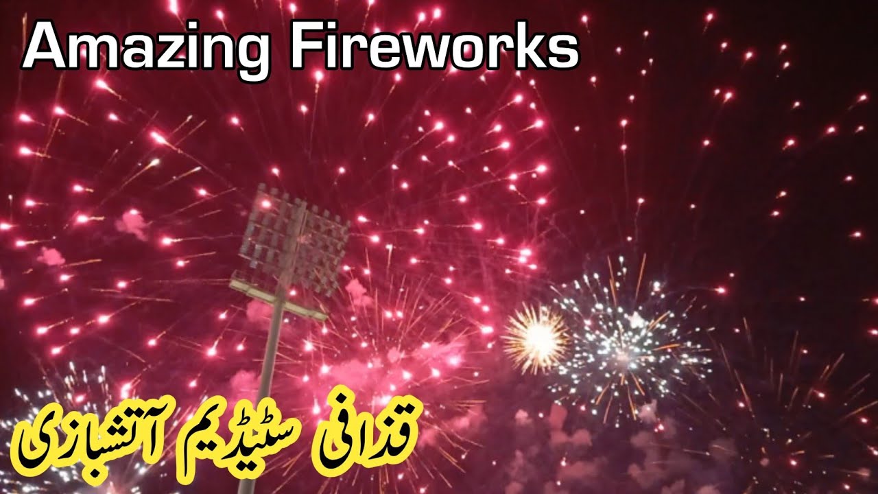 Live Fireworks at Gaddafi Stadium Opening Ceremony | ICC Champions ...