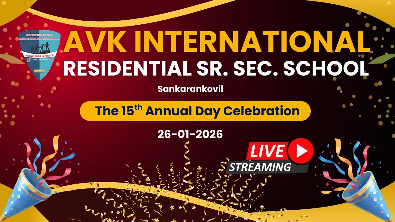 15th Annual Day || AVK International Residential Sr. Sec. School ...