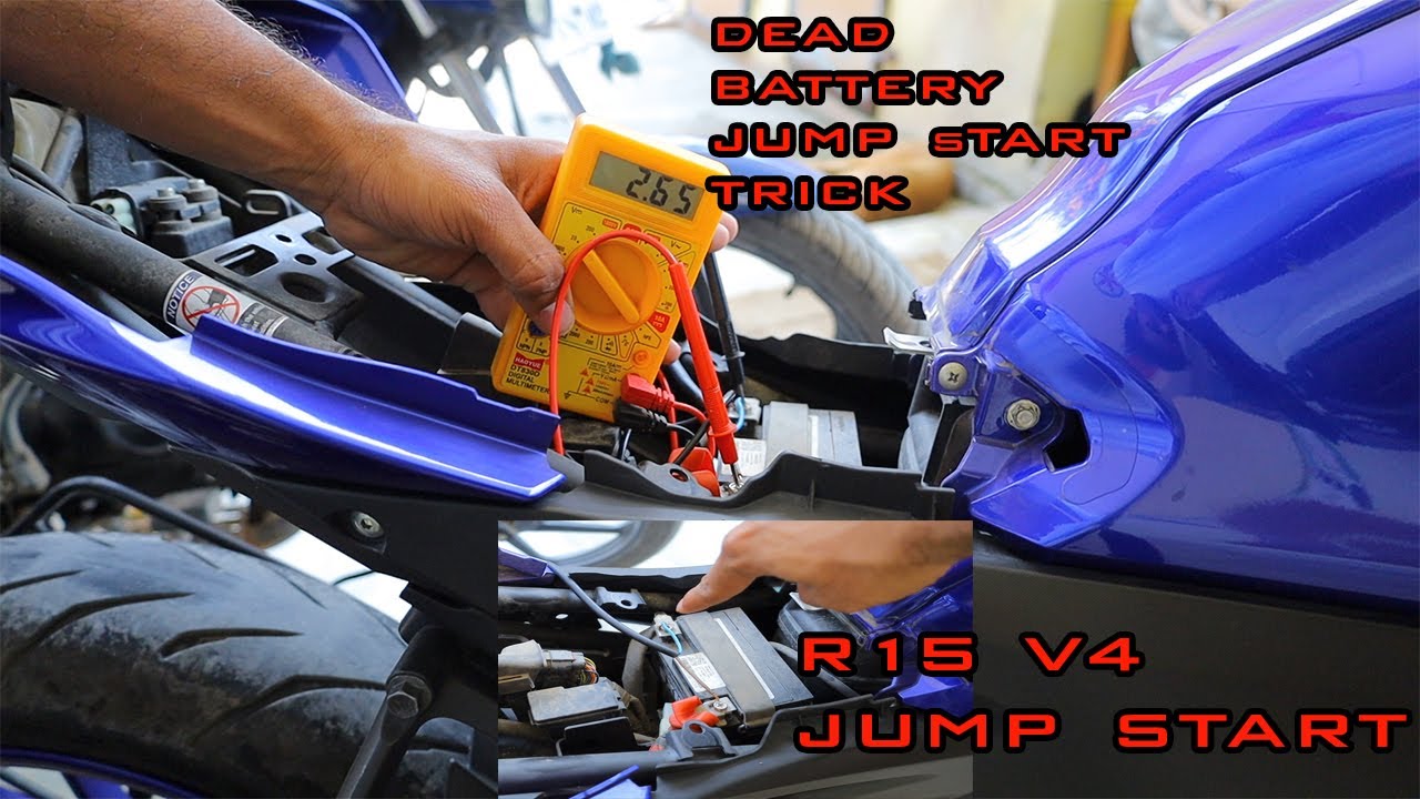 R15 bike jump Start || How To Start A Dead Battery Bike || R15 V4 Bike ... R15 bike jump Start || How To Start A Dead Battery Bike || R15 V4 Bike ...