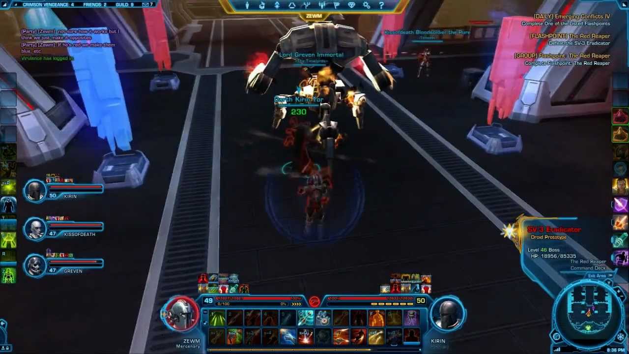 SWTOR - Red Reaper - SV-3 Eradicator - BH/Merc Healing PoV - YouTube