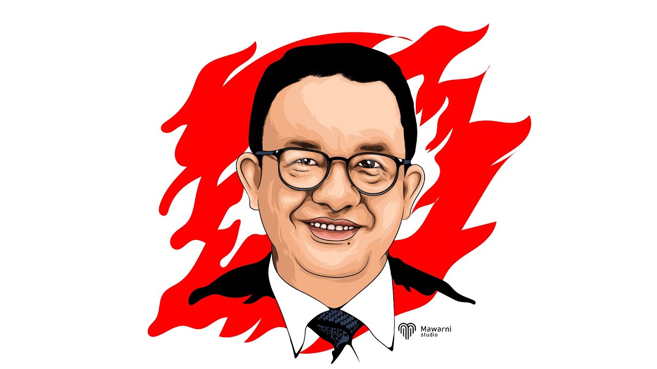 Anies Baswedan Portrait Vector Adobe Illustrator Digital Art - YouTube