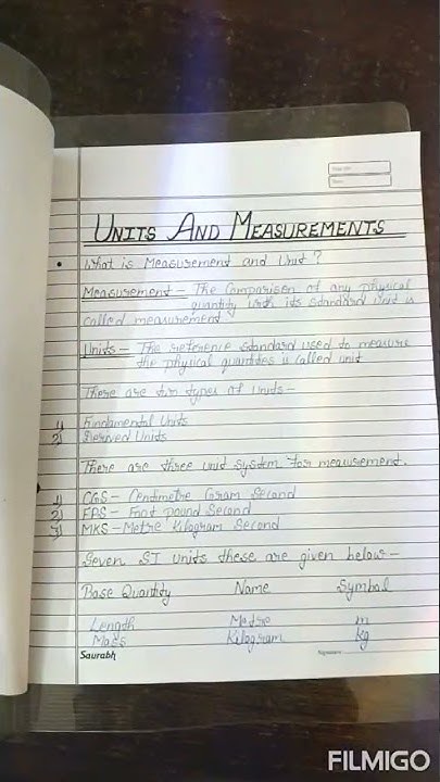 How to make Physics project file Class - 11 Topic Unit and Measurement# ...