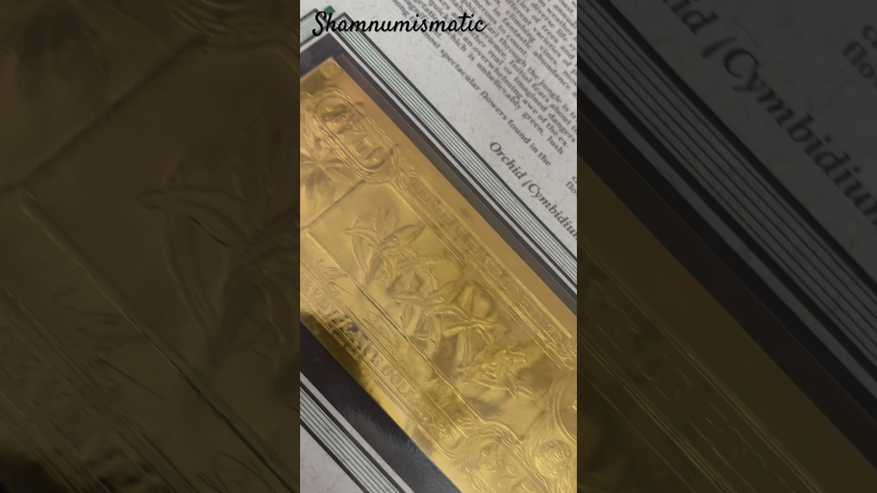 GOLD PLATED BANK NOTE " the first gold bank note of BELIZE" - YouTube