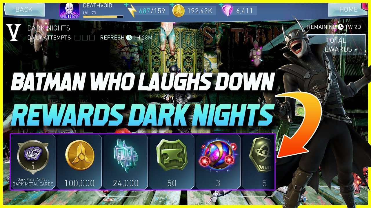 Injustice 2 Mobile | Boss Batman Who Laughs Down | Rewards | Dark ...
