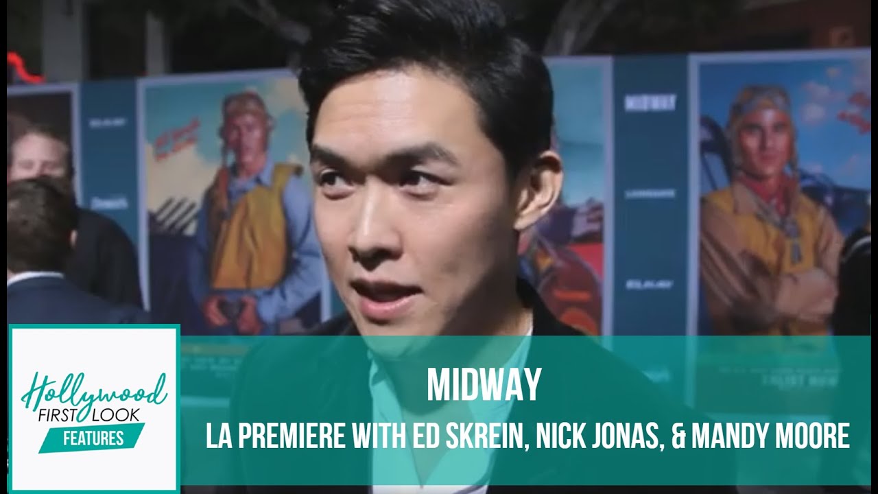 MIDWAY (2019) | LA PREMIERE with ED SKREIN, NICK JONAS, & MANDY MOORE ...
