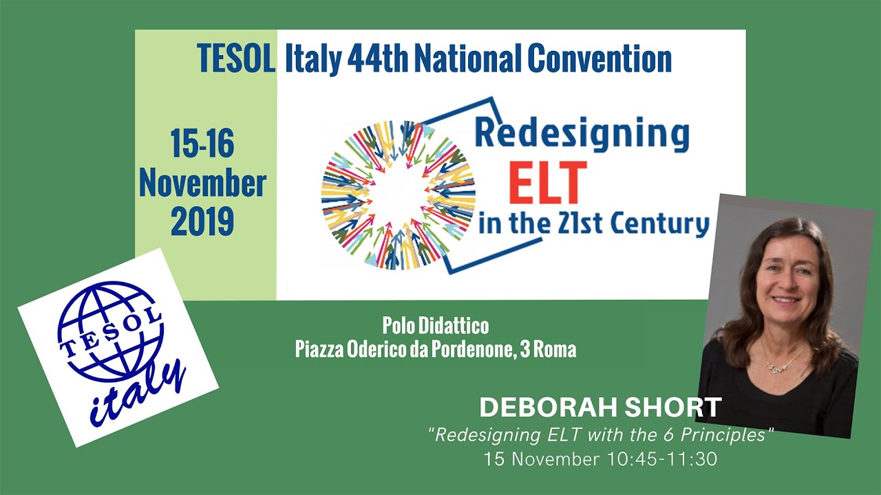 Deborah Short "Redesigning ELT with the 6 Principles" - YouTube