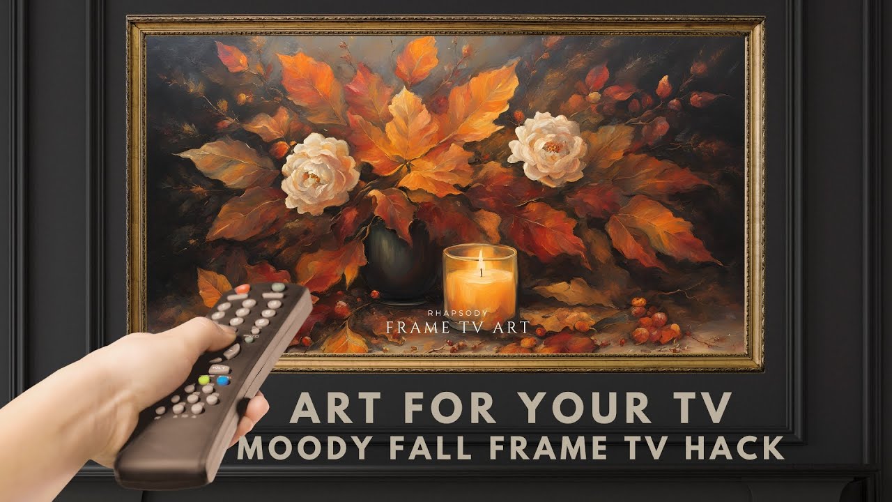 3 Hour Rustic Fall Florals Framed Art Screensaver. 4K Frame TV Hack ...