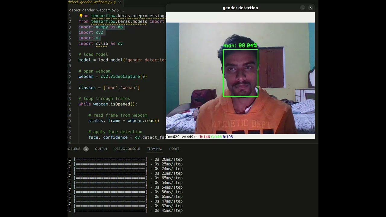 Gender Detection Using opencv and tensorflow#python - YouTube