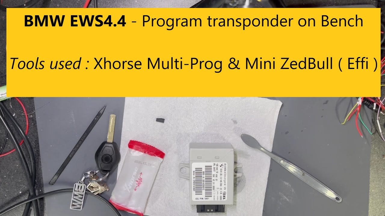 BMW EWS4.4 - Add Transponder on Bench - YouTube