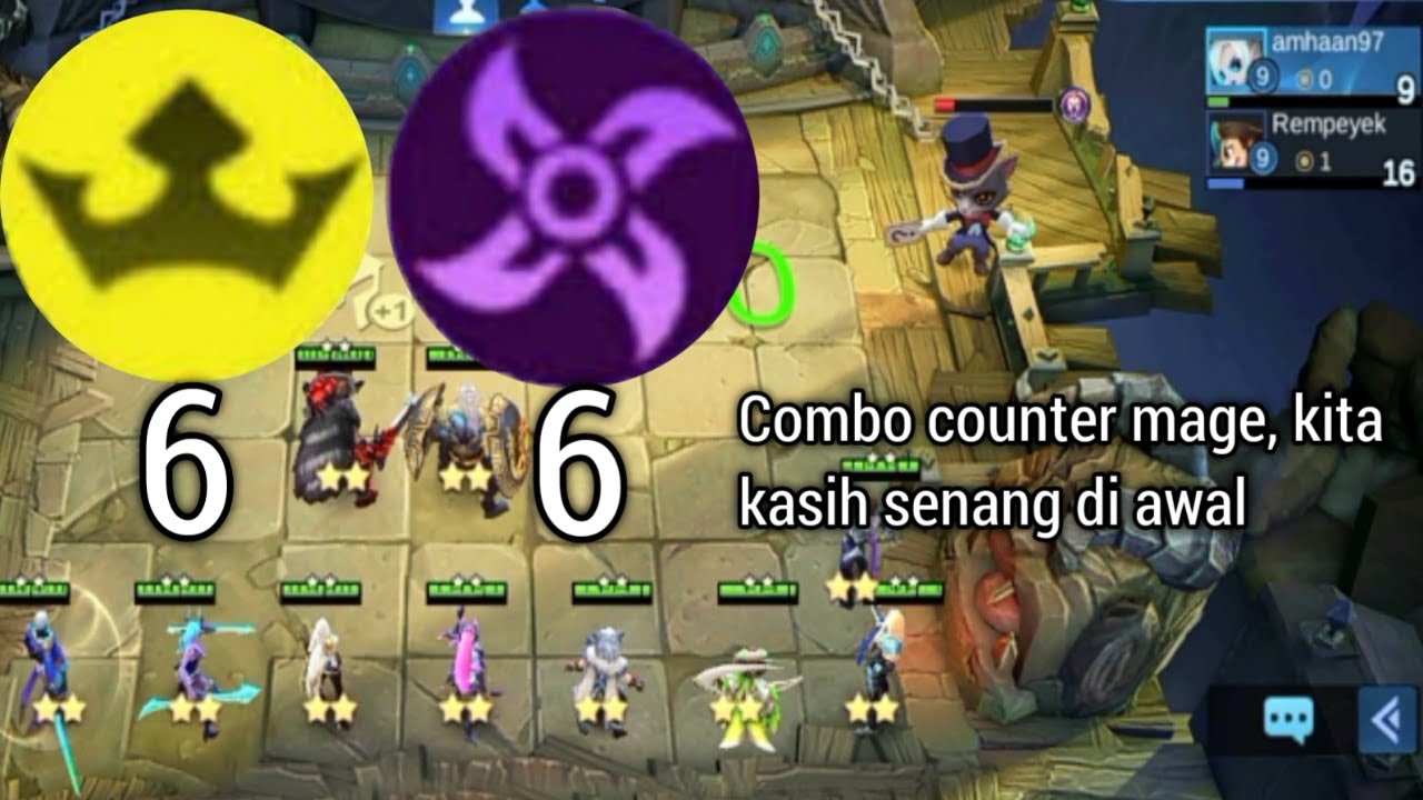 Mobile legends | Magic chess | Counter Combo Mage Tersakit dengan 6 ...