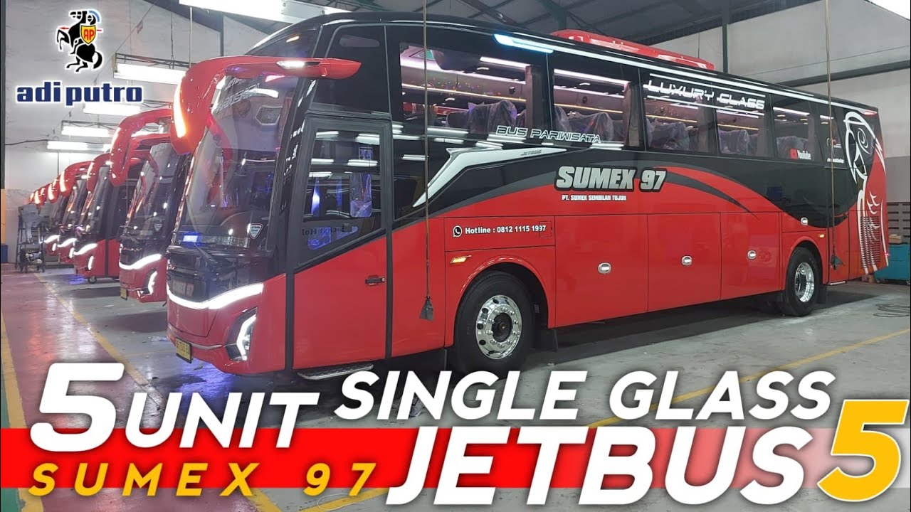 PERTAMA DI SUMATRA ‼️ ERA SINGLE GLASS DI MULAI 5 UNIT MHD JETBUS 5 MILIK PO SUMEX 97 LAMPUNG ...