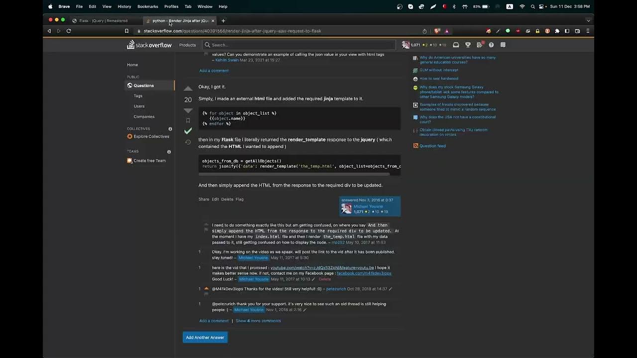 jQuery Ajax with Python/Flask | Remastered - YouTube