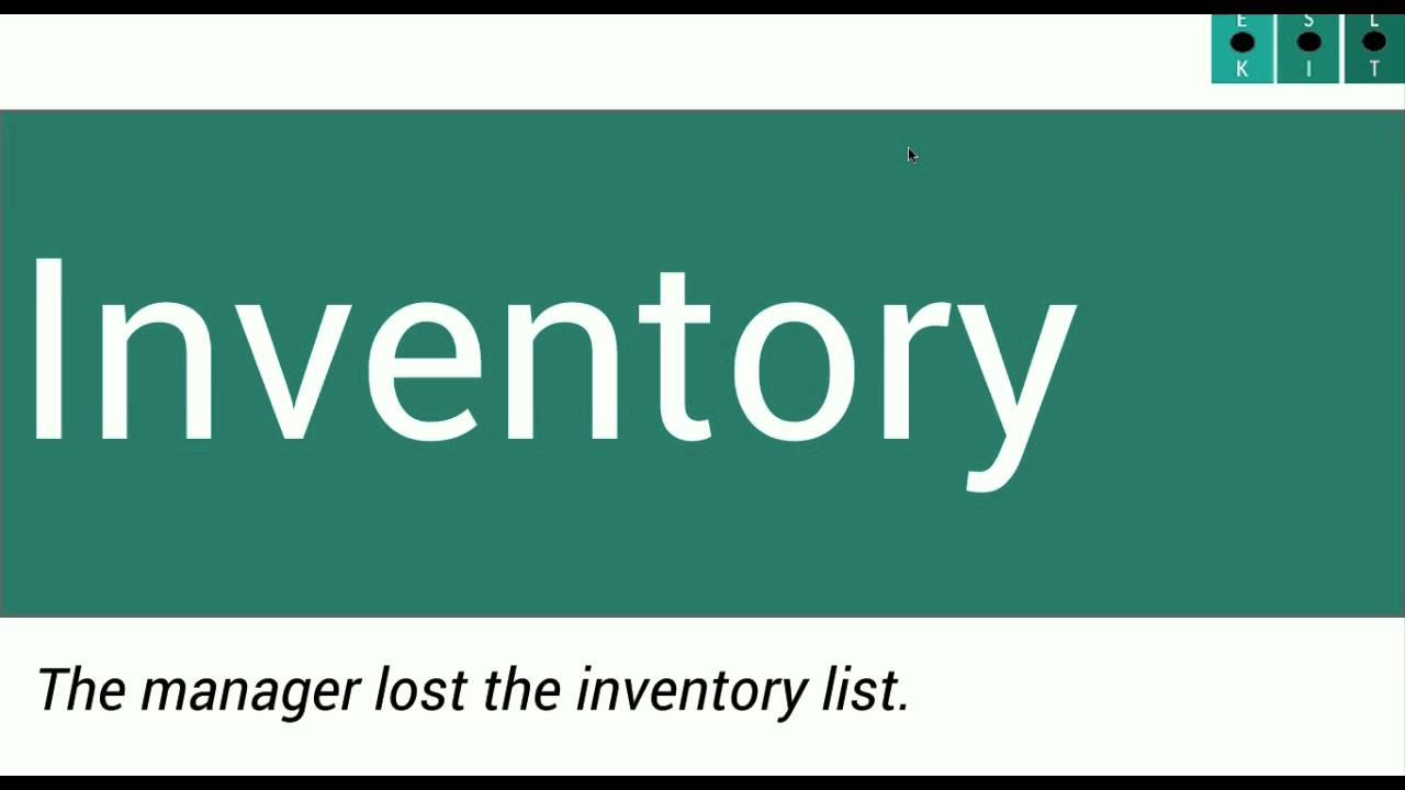 Learn American English: Inventory - YouTube